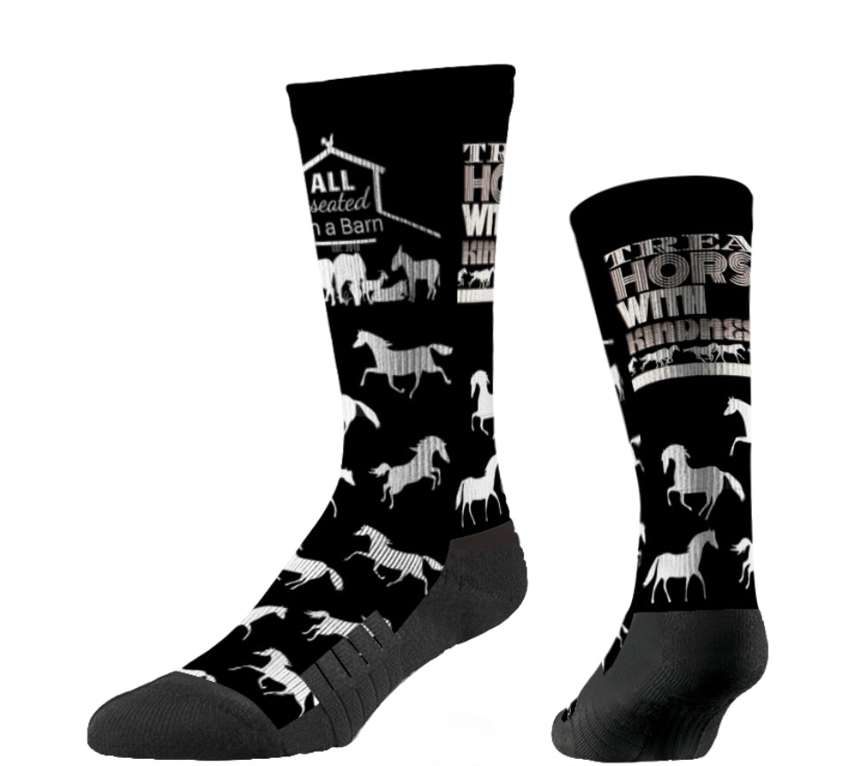 YBS : OG sock (in two styles) – All seated in barn
